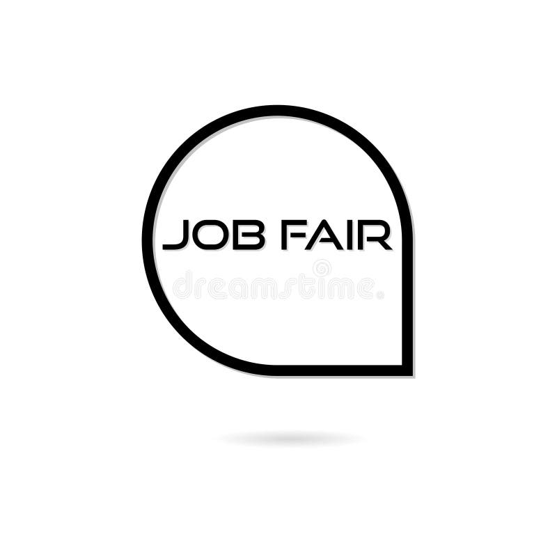 Text Sign Showing Job Fair Icon Stock Vector - Illustration of circle ...