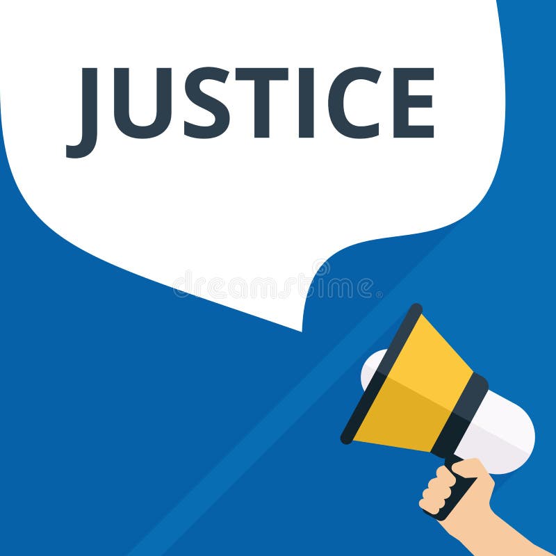 Text sign showing Justice stock illustration. Illustration of justice ...