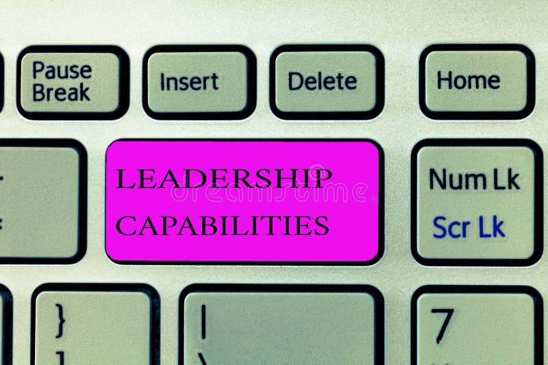 Text Sign Showing Leadership Capabilities. Conceptual Photo Set of ...