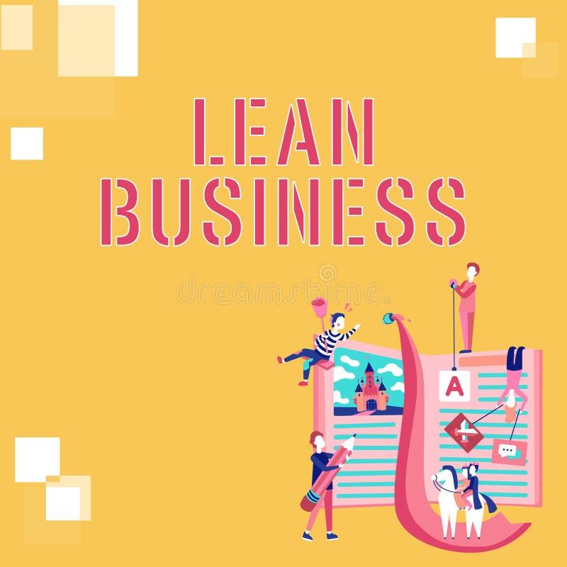 Text Sign Showing Lean Business. Word for Improvement of Waste ... Text Sign Showing Lean Business. Word for Improvement of Waste ...
