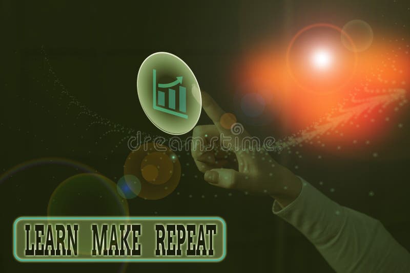 Text Sign Showing Learn Make Repeat. Conceptual Photo Once You Do it ... Text Sign Showing Learn Make Repeat. Conceptual Photo Once You Do it ...