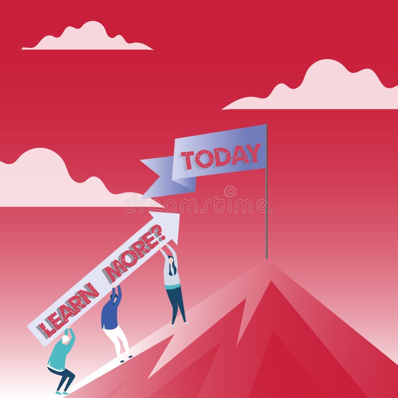 Text Sign Showing Learn More Question. Conceptual Photo Gain Knowledge ...