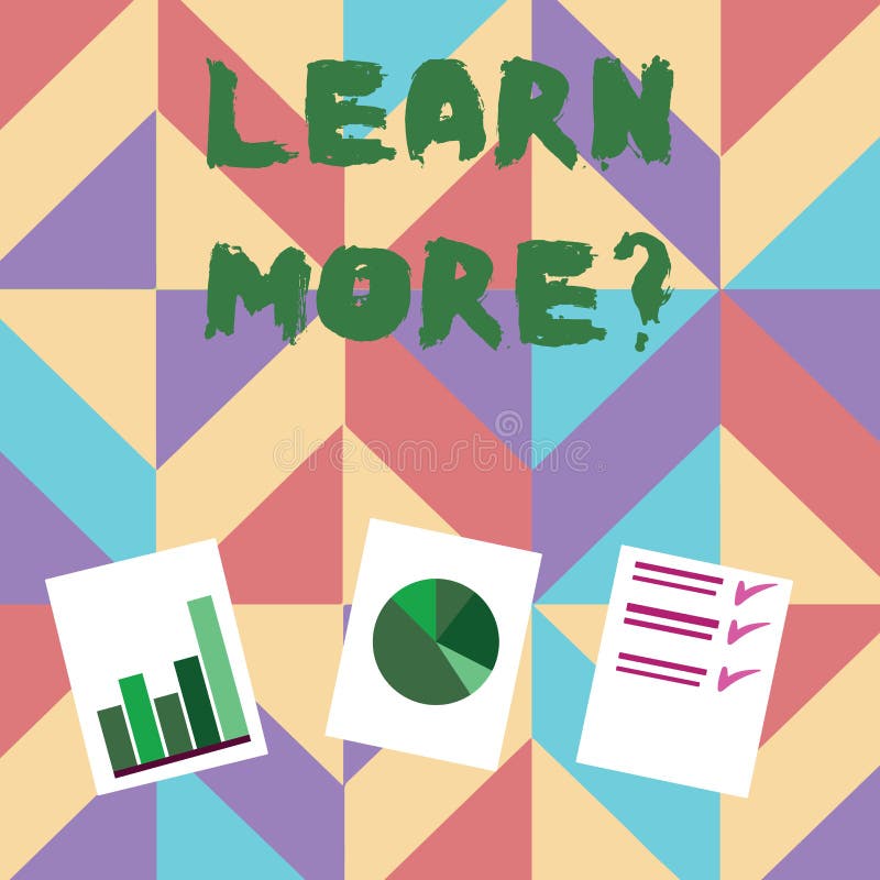 Text Sign Showing Learn More Question. Conceptual Photo Gain Knowledge ...