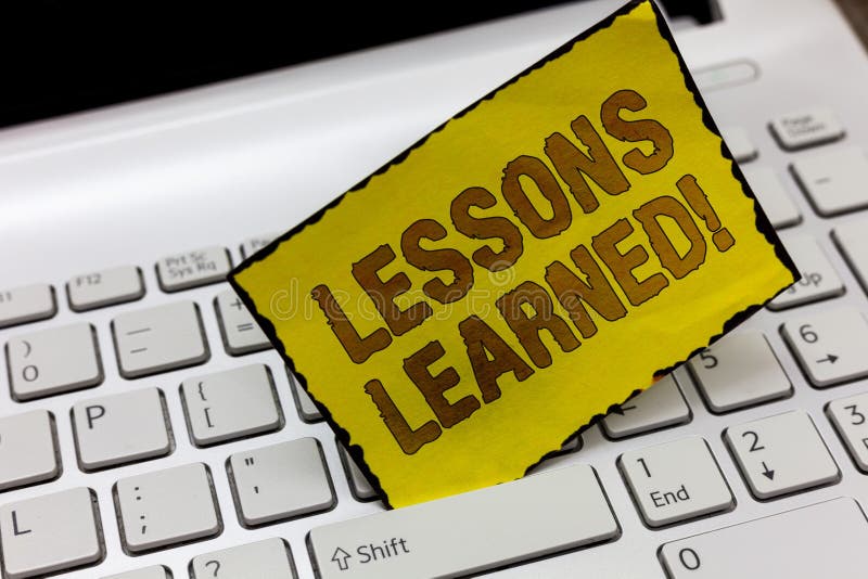 Text Sign Showing Lessons Learned. Conceptual Photo Information ...