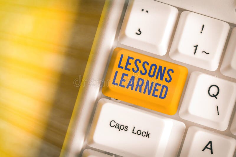 Text Sign Showing Lessons Learned. Conceptual Photo the Knowledge or ...
