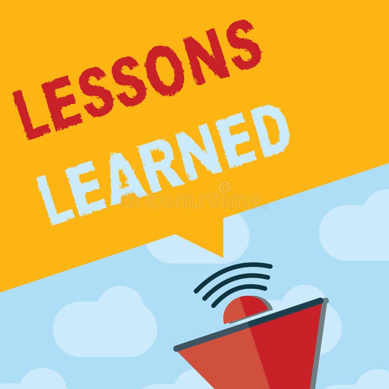 Text Sign Showing Lessons Learned. Conceptual Photo Promote Share and ...