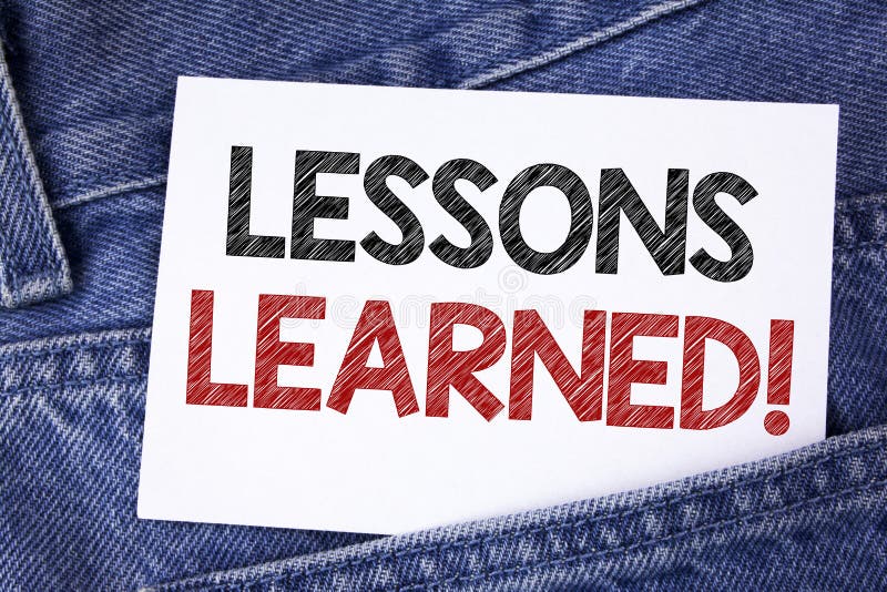 Text Sign Showing Lessons Learned Motivational Call. Conceptual Photo ...
