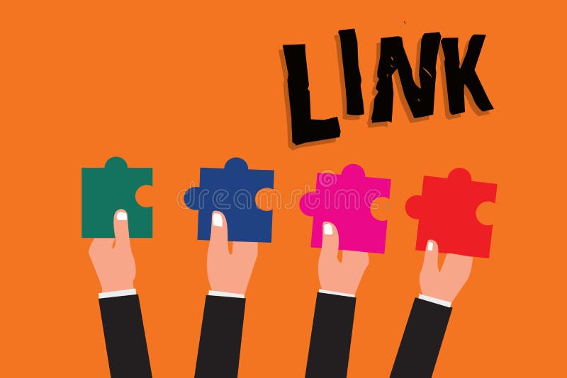 Text Sign Showing Link. Conceptual Photo Loop in a Chain Network of ...