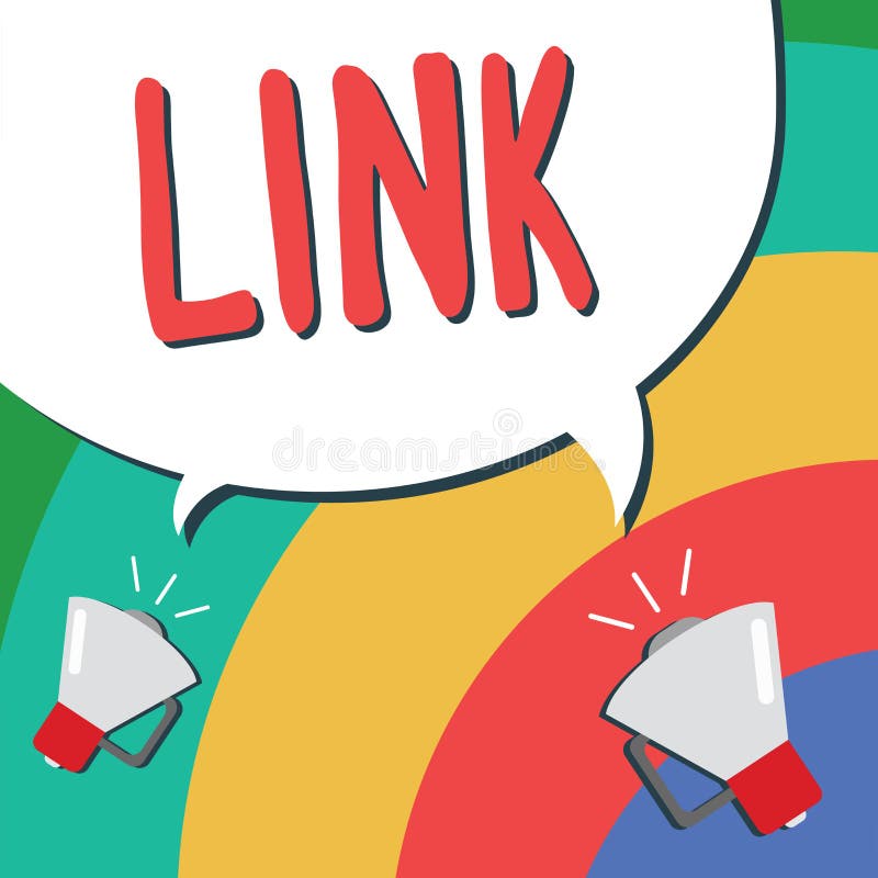 Text Sign Showing Link. Conceptual Photo Loop in a Chain Network of ...