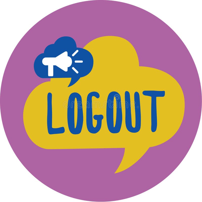 Logout Text Stock Illustrations – 437 Logout Text Stock Illustrations ...