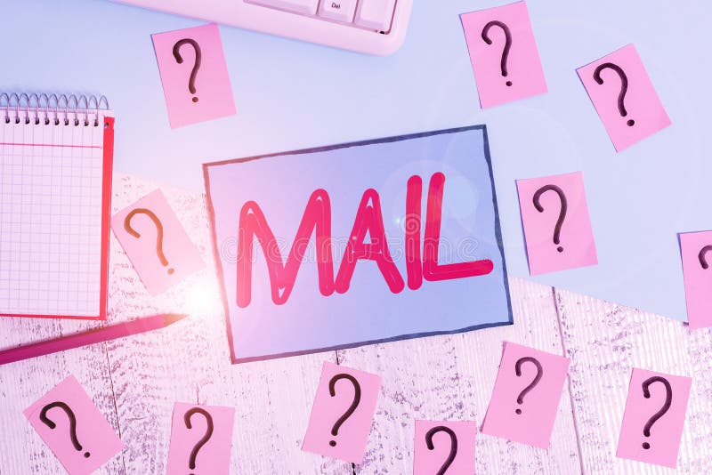 Text Sign Showing Mail. Conceptual Photo Letters or Parcel Sent or ...