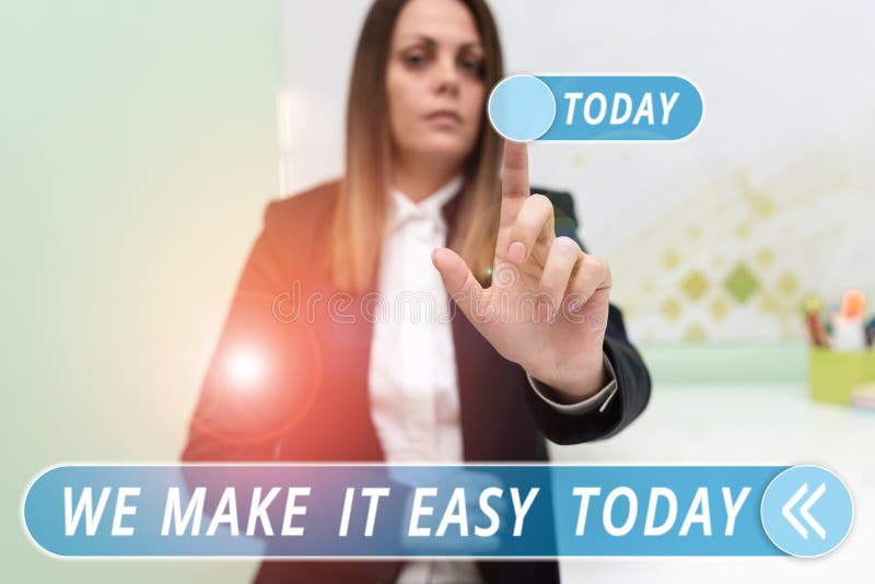 Writing Displaying Text we Make it Easy Today. Business Idea Offering ...