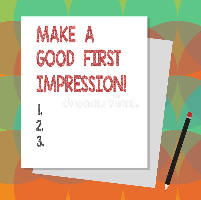 Text Sign Showing Make a Good First Impression. Conceptual Photo ...