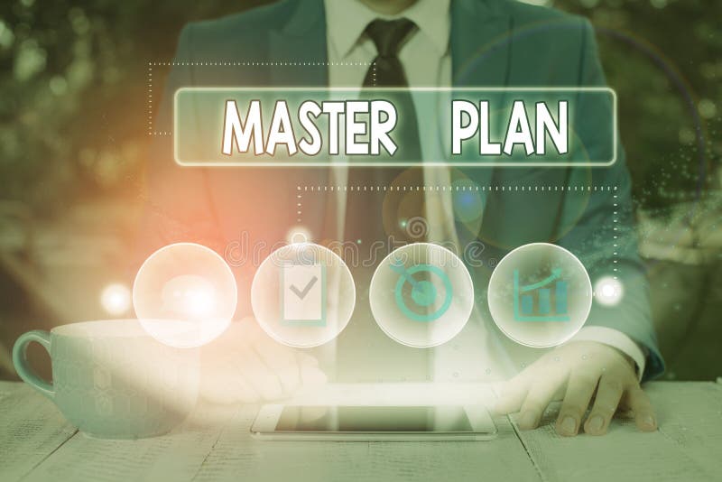 Text Sign Showing Master Plan. Conceptual Photo Dynamic Longterm ...