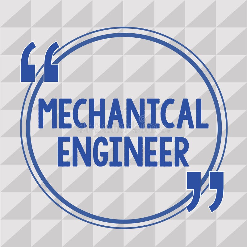 Text Sign Showing Mechanical Engineer. Conceptual Photo Applied ...
