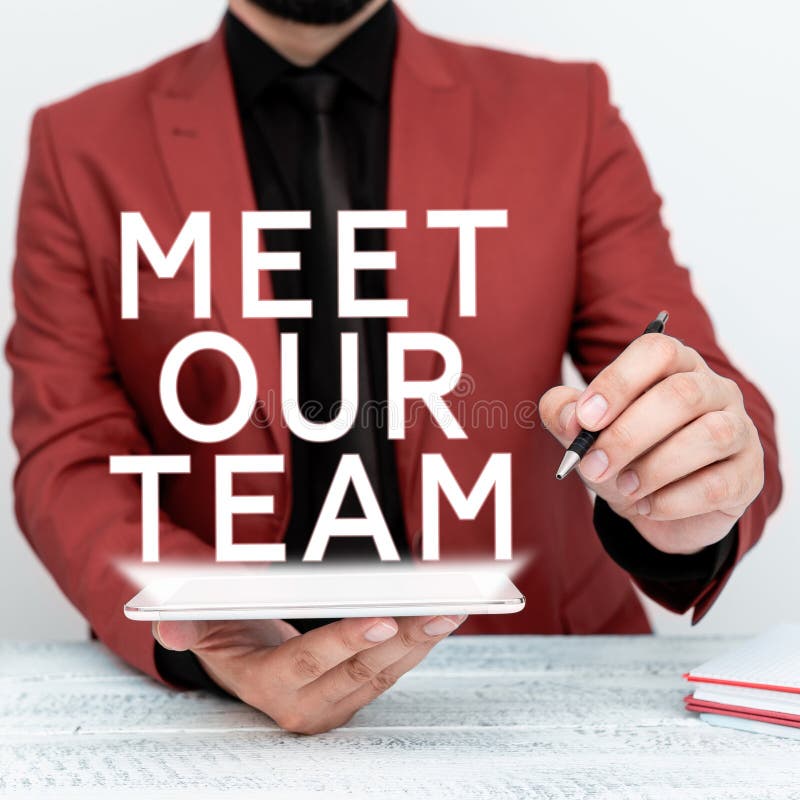 Inspiration Showing Sign Meet Our Team. Business Showcase Introducing ... Inspiration Showing Sign Meet Our Team. Business Showcase Introducing ...