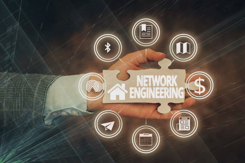 Text Sign Showing Network Engineering. Internet Concept Field Concerned ...