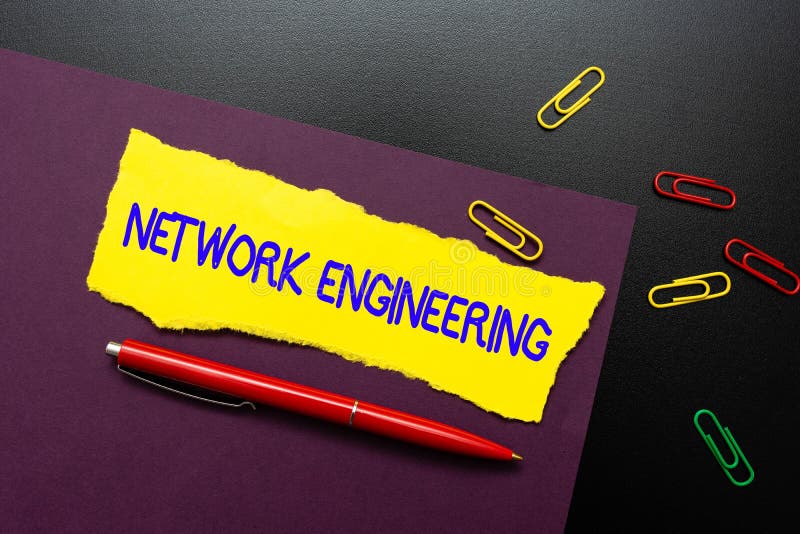 Text Sign Showing Network Engineering. Internet Concept Field Concerned ...