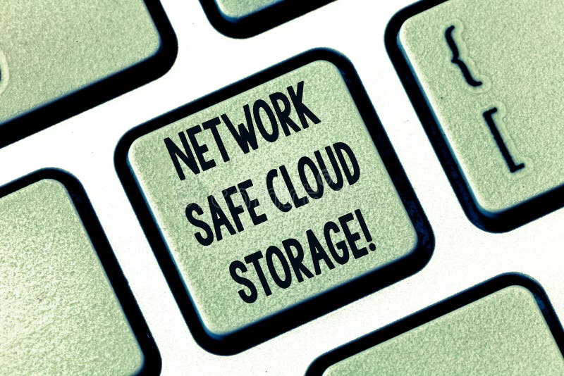 Text Sign Showing Network Safe Cloud Storage. Conceptual Photo Security ...