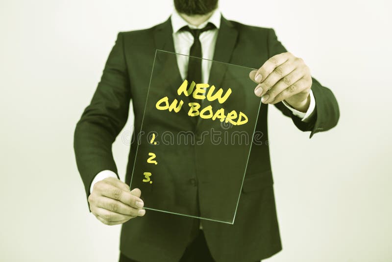 Text Sign Showing New on Board. Business Overview Welcome To the Team ... Text Sign Showing New on Board. Business Overview Welcome To the Team ...
