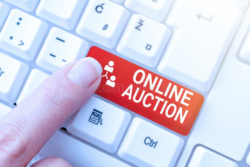 Text Sign Showing Online Auction. Internet Concept Digitized Sale Event ... Text Sign Showing Online Auction. Internet Concept Digitized Sale Event ...