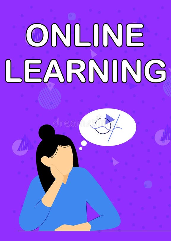Text Sign Showing Online Learning. Internet Concept Larning with the ...