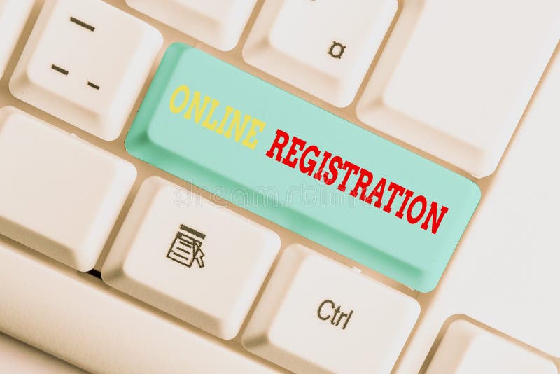 Text Sign Showing Online Registration. Conceptual Photo System for ... Text Sign Showing Online Registration. Conceptual Photo System for ...