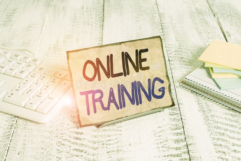 Text Sign Showing Online Training. Conceptual Photo Computer Based ... Text Sign Showing Online Training. Conceptual Photo Computer Based ...