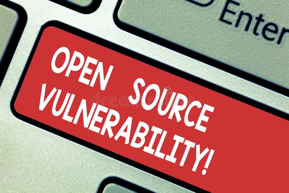 Text Sign Showing Open Source Vulnerability. Conceptual Photo Publicized Exploits are Open To ...