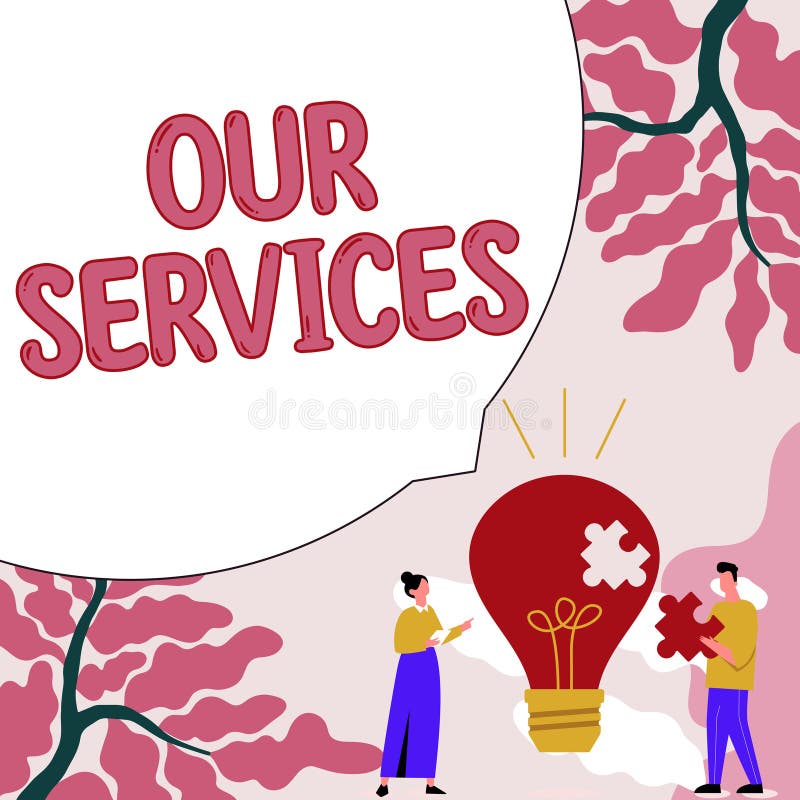 Text Sign Showing Our Services. Business Showcase the Occupation or ...