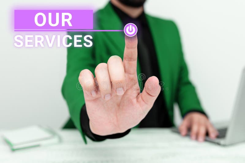 Text Sign Showing Our Services. Word Written on the Occupation or ... Text Sign Showing Our Services. Word Written on the Occupation or ...