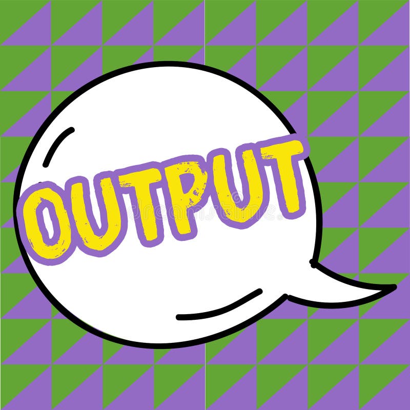 Text Sign Showing Output. Internet Concept the Final Result of ...