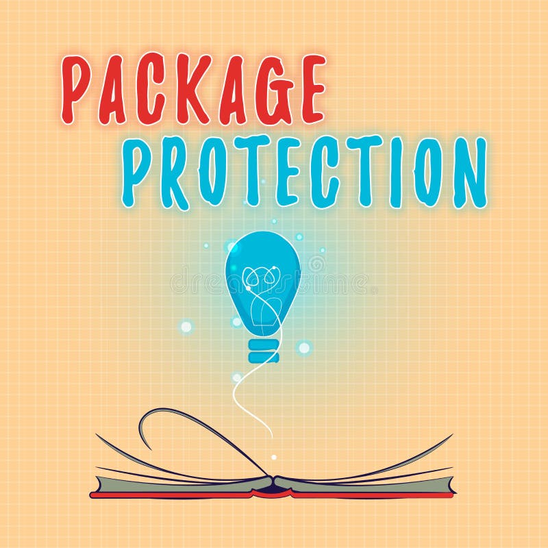 Text Sign Showing Package Protection. Conceptual Photo Wrapping and ...