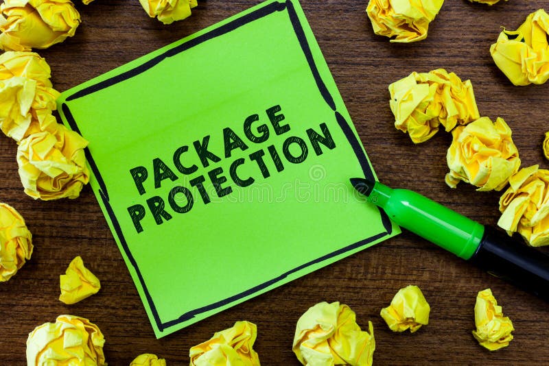 Text Sign Showing Package Protection. Conceptual Photo Wrapping and ...