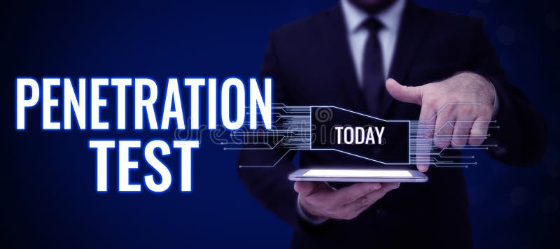 Text Sign Showing Penetration Test. Conceptual Photo Authorized ...