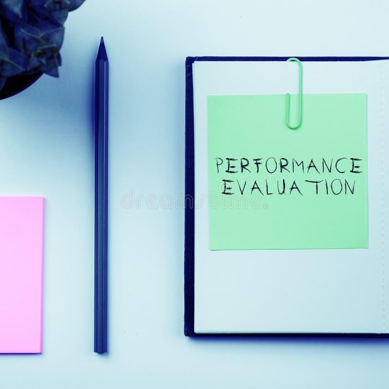 Text Sign Showing Performance Evaluation. Word Written on the ...
