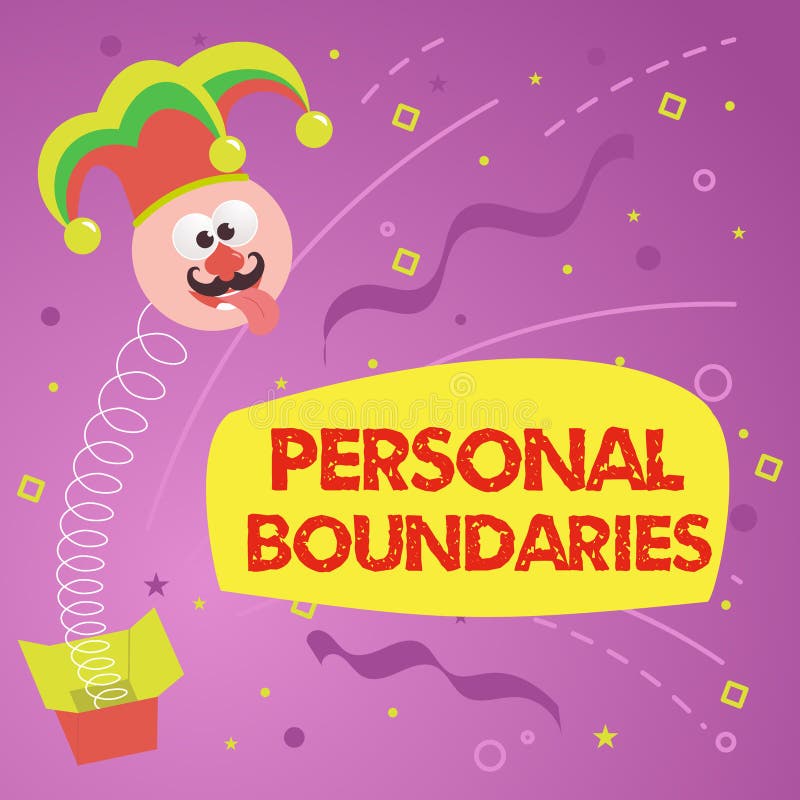 Text Sign Showing Personal Boundaries. Internet Concept Something that ...