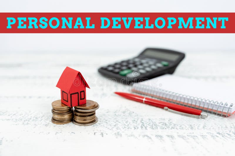 Hand Writing Sign Personal Development. Business Showcase Process of ...