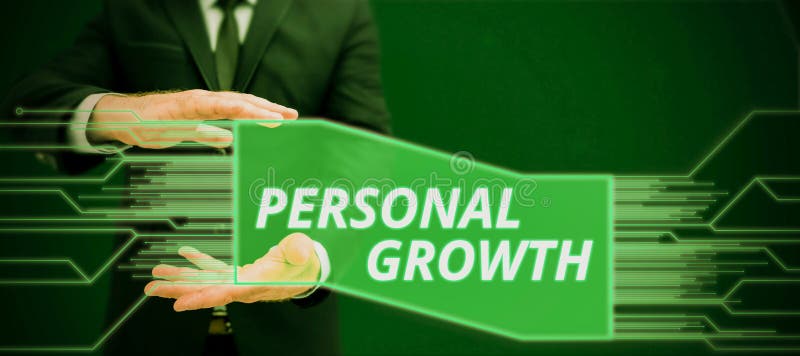 Text Sign Showing Personal Growth. Business Concept Ongoing Process of ...