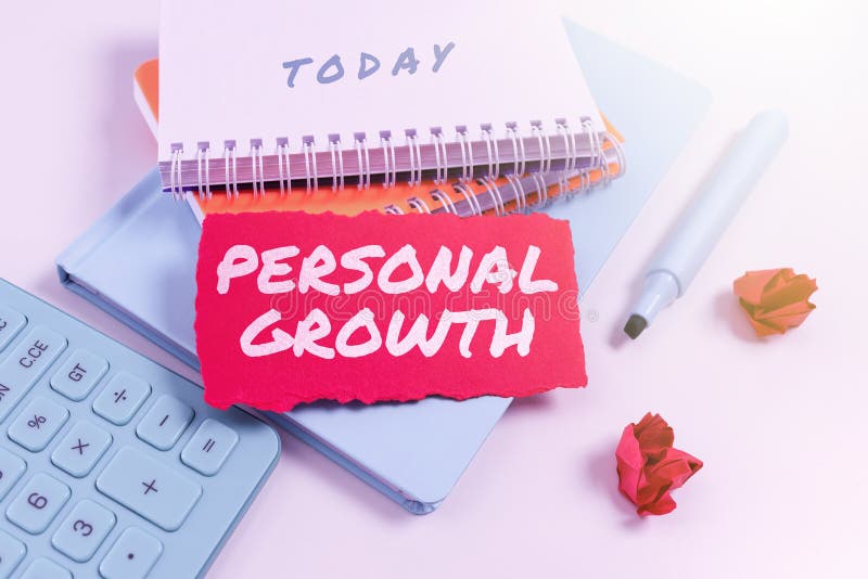 Text Sign Showing Personal Growth. Business Showcase Ongoing Process of ...
