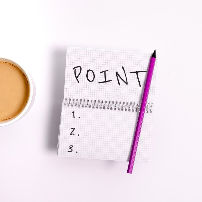 Handwriting Text Point. Concept Meaning Dot or Other Punctuation Mark ...