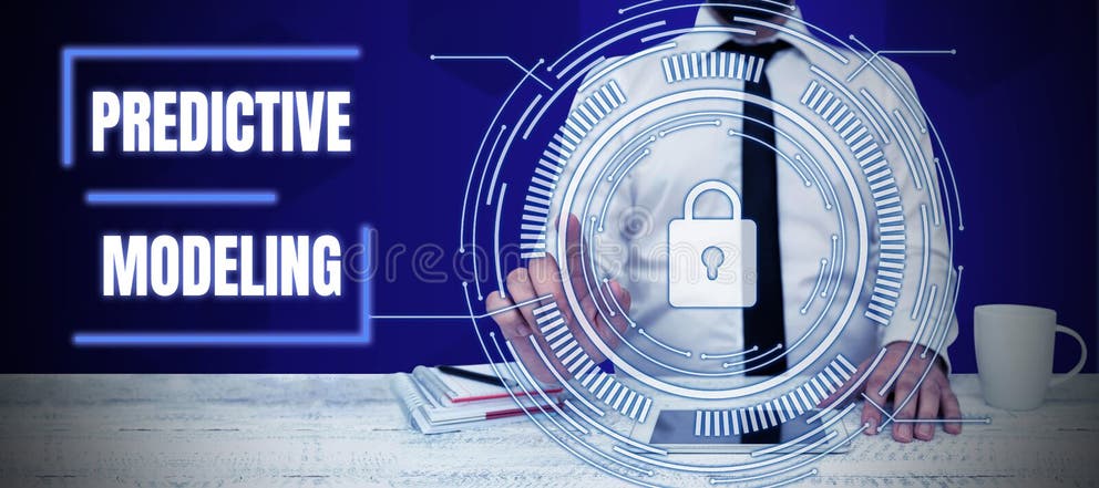 Text Sign Showing Predictive Modeling. Word for Maintenance Strategy ...