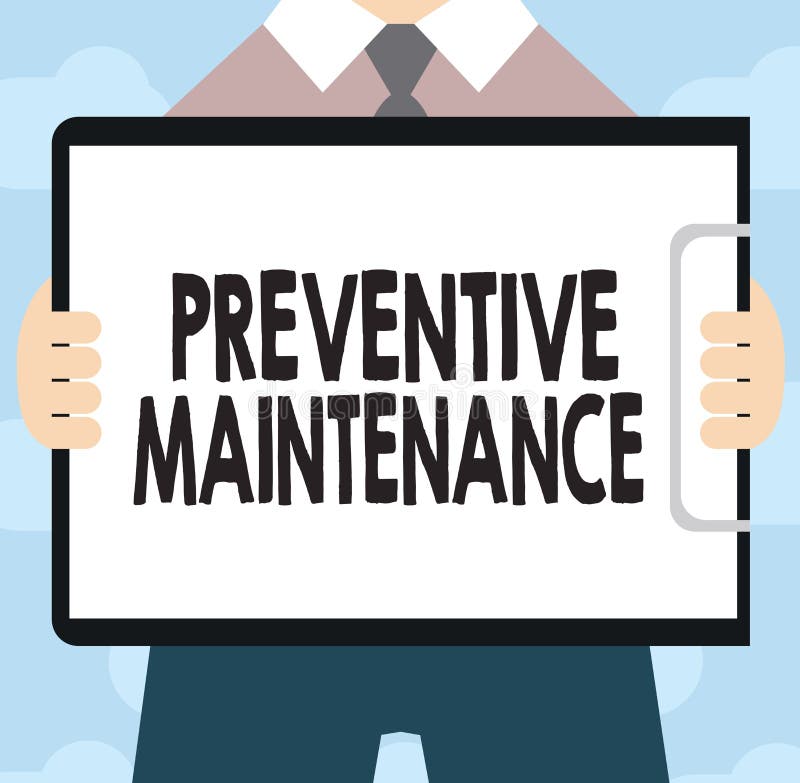 Text Sign Showing Preventive Maintenance. Conceptual Photo Avoid ...