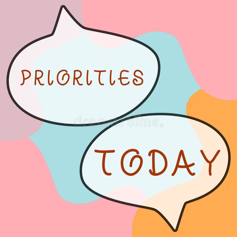 Text Sign Showing Priorities. Word Written on More Important is the ...