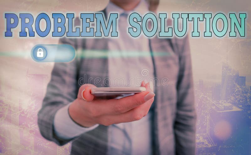 Text Sign Showing Problem Solution Conceptual Photo Solving Consists Of Using Generic Methods