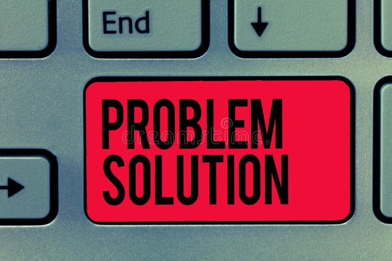 Text Sign Showing Problem Solution Conceptual Photo Solving Consists Of Using Generic Methods