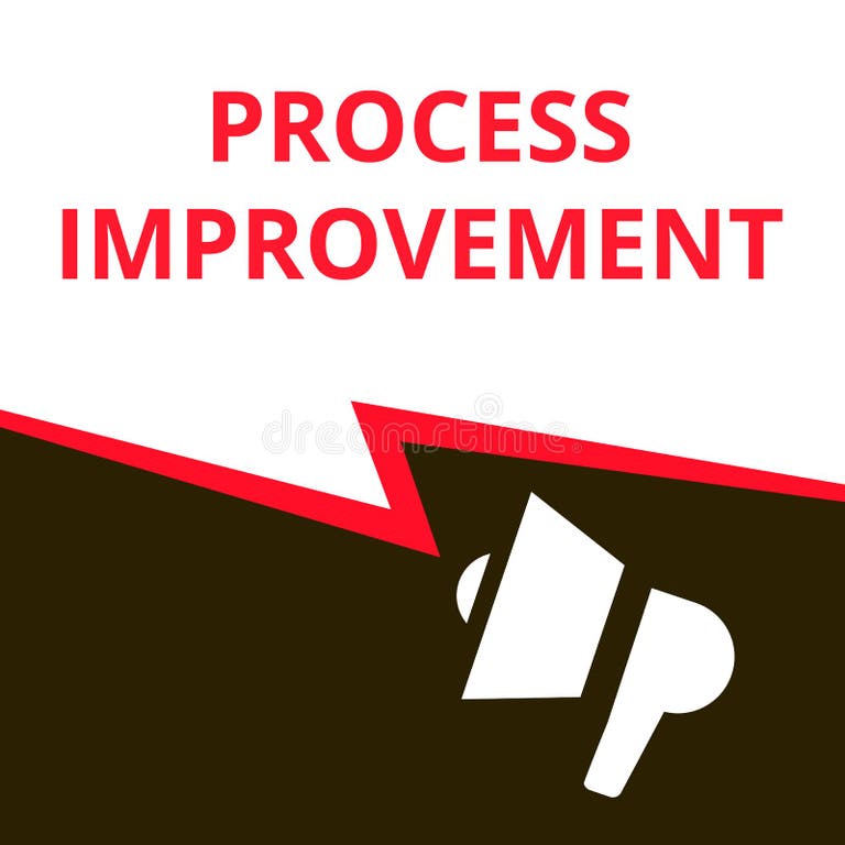 Text Sign Showing Process Improvement Stock Illustration - Illustration ...