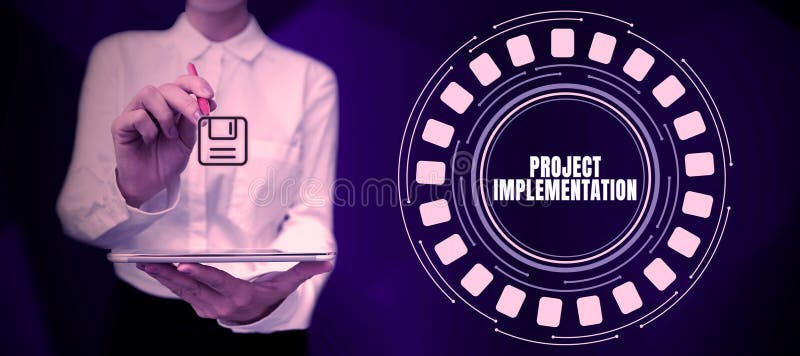 Text Sign Showing Project Implementation. Business Concept Paying for ...