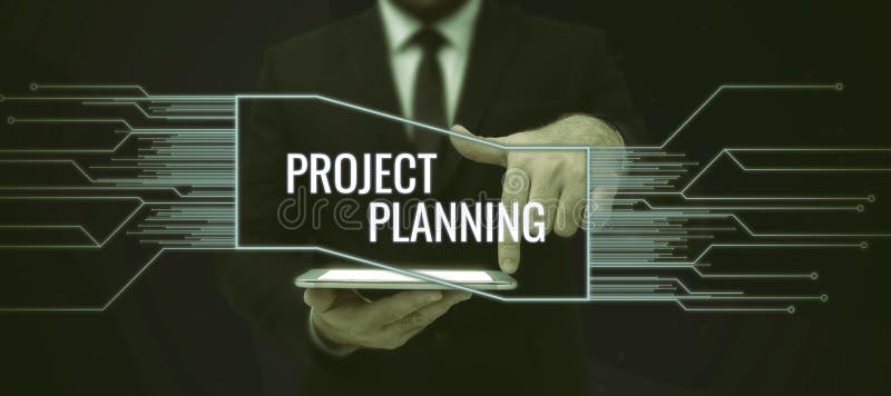 Text Sign Showing Project Planning. Business Overview Plan and ...