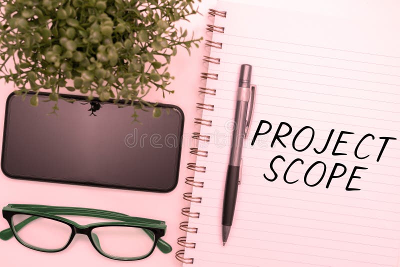 Text Sign Showing Project Scope. Concept Meaning Evaluation of Work ...